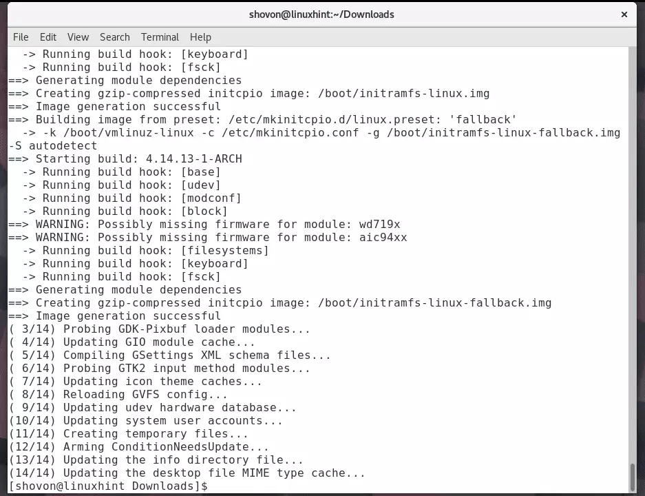 Yang'anani ndi Patch Specter ndi Meltdown pa Arch Linux 8867_16