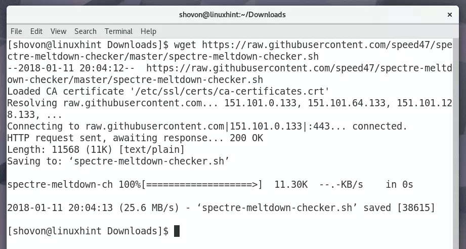 Yang'anani ndi Patch Specter ndi Meltdown pa Arch Linux 8867_6