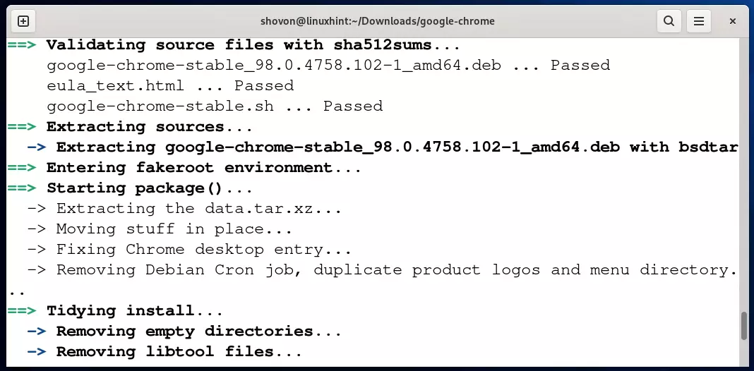 Installa Google Chrome su Arch Linux 8870_18