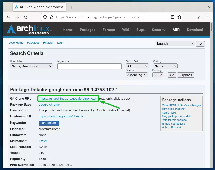 Installa Google Chrome su Arch Linux 8870_6