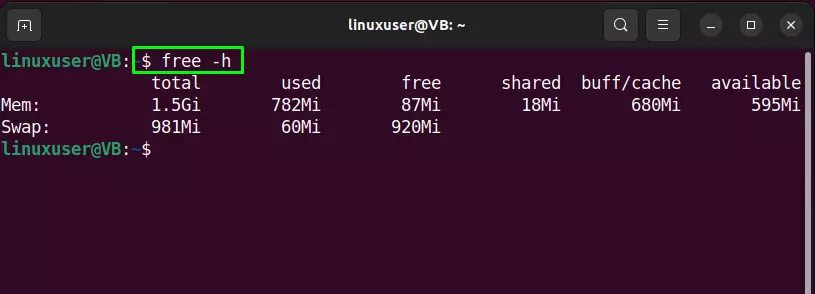 Ubuntu 22.04 पर स्वैप स्पेस कैसे जोड़ें 88_2