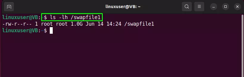 Kumaha Tambahkeun Spasi Swap dina Ubuntu 22.04 88_5
