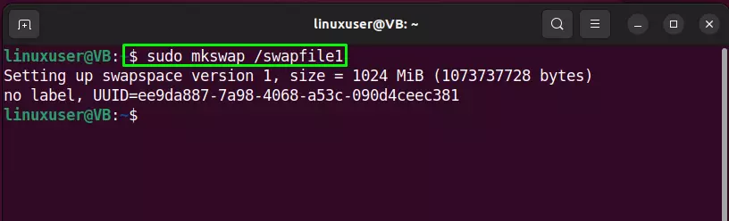 Sådan tilføjes Swap Space på Ubuntu 22.04 88_8