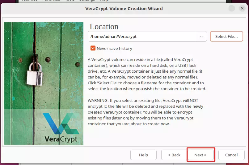 วิธีติดตั้งและใช้งาน veracrypt บน Ubuntu 22.04 8902_12