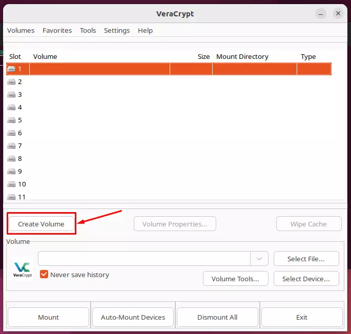 Cara memasang dan menggunakan veracrypt pada Ubuntu 22.04 8902_7