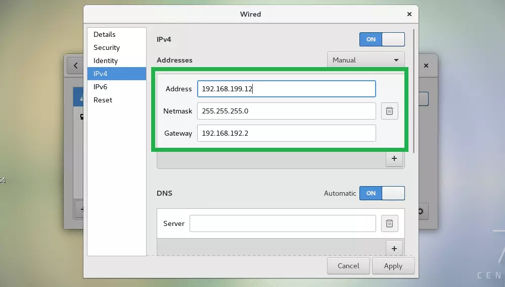 Come configurare un IP statico su CentOS 8929_9