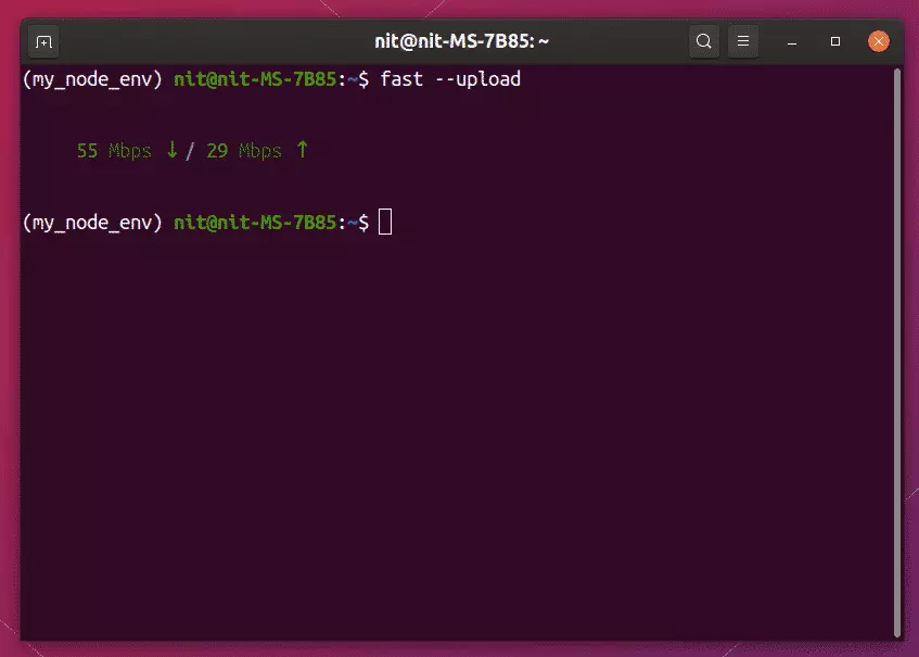 Command Line Apps los ua qhov Kev Ntsuas Internet Ceev ntawm Linux 8947_1