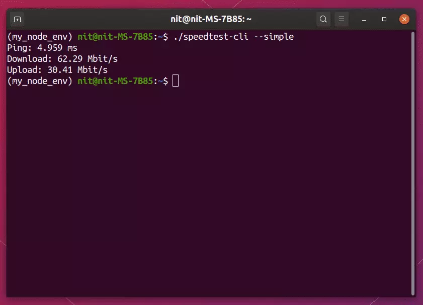 Command Line Apps los ua qhov Kev Ntsuas Internet Ceev ntawm Linux 8947_2