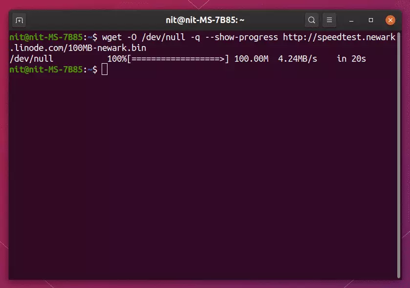 Command Line Apps para Maghimo ug Internet Speed Test sa Linux 8947_3