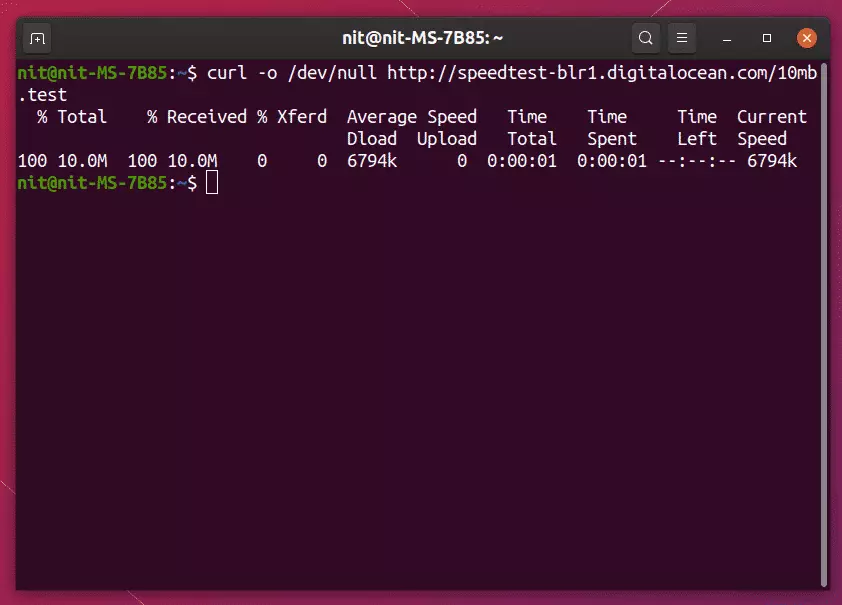 Command Line-toepassings om 'n internetspoedtoets op Linux uit te voer 8947_5