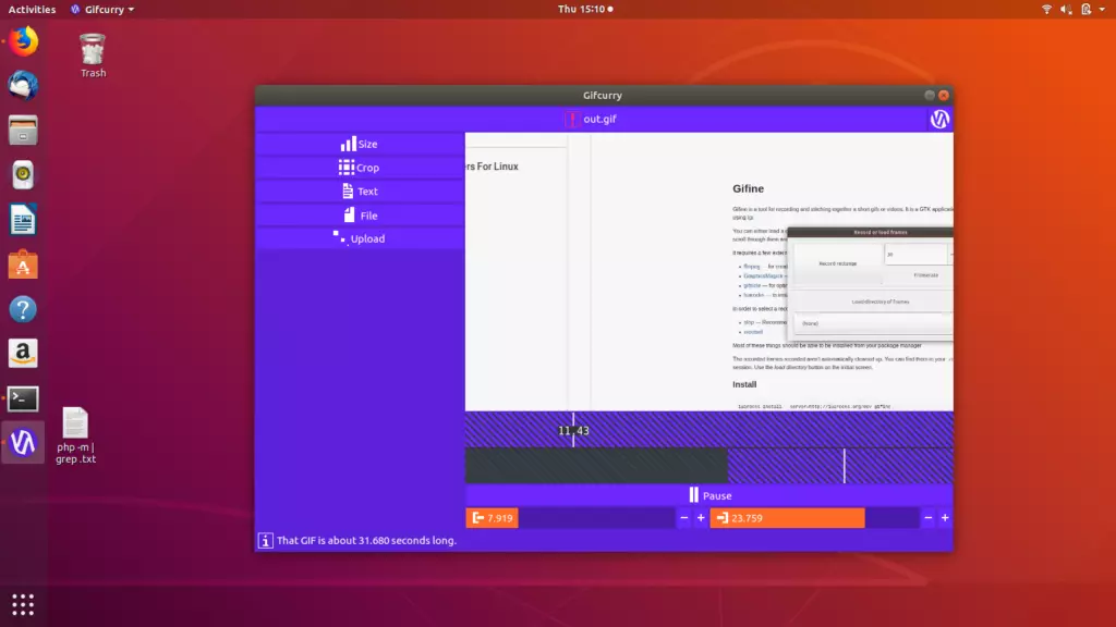 Vinsælustu GIF upptökutæki fyrir Linux 8951_6