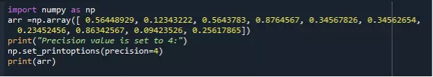 Python друкує масив Numpy з точністю 8985_6