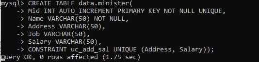 MySQL Unique Constraints භාවිතා කිරීම 8994_14