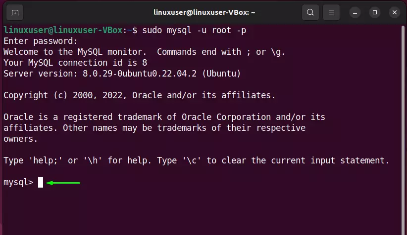 Hoe kinne jo MySQL-rootwachtwurd feroarje yn Ubuntu 22.04 89_17