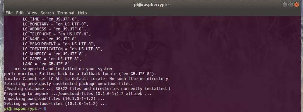 Raspberry Pi 3-ൽ OwnCloud എങ്ങനെ ഇൻസ്റ്റാൾ ചെയ്യാം 9041_33
