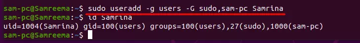 Ubuntu Lisää käyttäjä ryhmään 9078_3