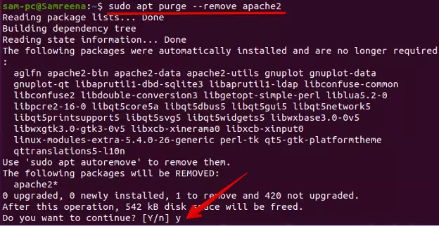 Hvordan afinstallerer jeg en pakke i Ubuntu? 9079_5