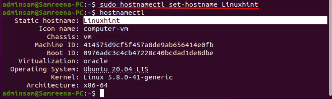 Ubuntu Hostnamen dauerhaft ändern 9090_3