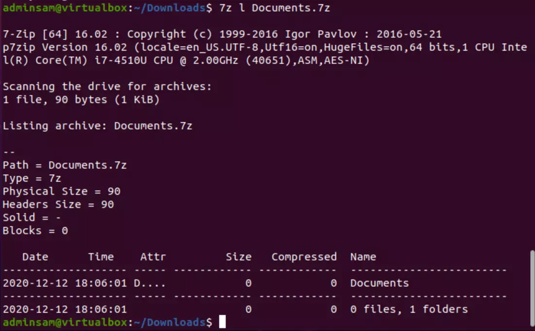 Installeer en gebruik 7zip GUI op Ubuntu 9092_17