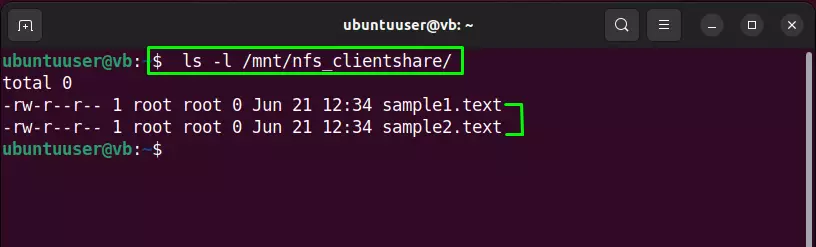 Otu esi etinye ma hazie sava NFS na Ubuntu 22.04 90_19