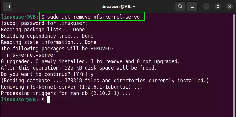 Maitiro ekuisa uye kugadzirisa iyo NFS Server paUbuntu 22.04 90_20