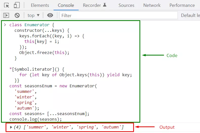 Si të krijoni Enumerator në JavaScript 9124_4