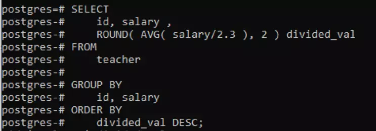 Postgresql zaokruži na 2 decimale 9132_7