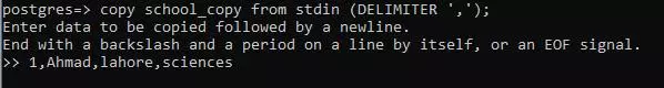 Stdin ରୁ PostgreSQL କପି | 9137_3