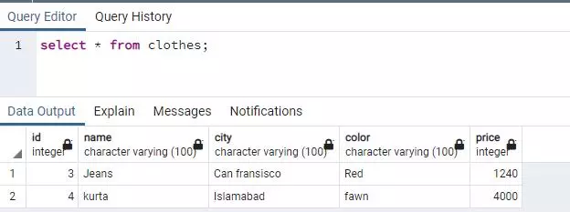 د Postgresql ذخیره شوي طرزالعمل مثال 9138_11