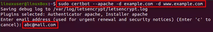 Mokhoa oa ho Sireletsa Apache ka Let's Encrypt ho Ubuntu 20.04 913_11