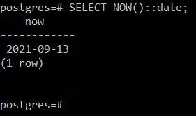 PostgreSQL நேர முத்திரையை தேதியாக மாற்றவும் 9143_2