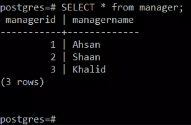 Què és excepte a PostgreSQL? 9154_12