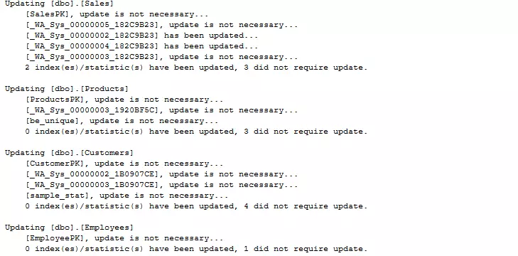 आकडेवारी SQL सर्व्हर अद्यतनित कसे 9174_6