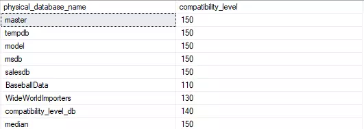 Ako používať úroveň kompatibility servera SQL Server 9175_4