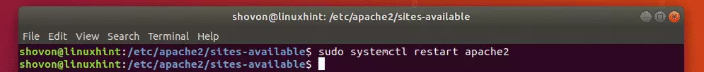 ఉబుంటు 18.04 LTSలో మాక్రోతో Apache 2 VirtualHostని నిర్వహించండి 917_15