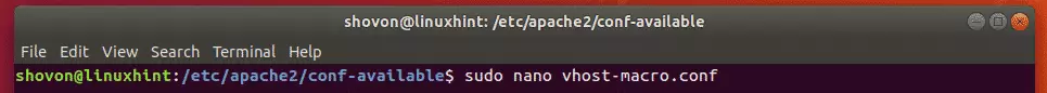 ఉబుంటు 18.04 LTSలో మాక్రోతో Apache 2 VirtualHostని నిర్వహించండి 917_4