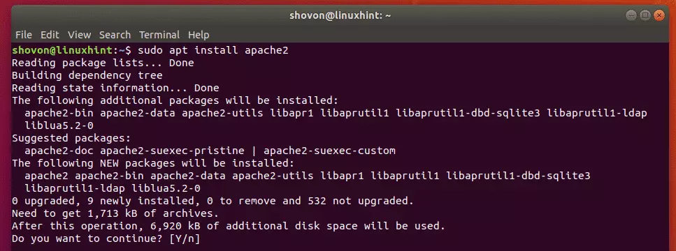 Hoe kinne jo Apache VirtualHost ynstelle op Ubuntu 18.04 LTS 918_5