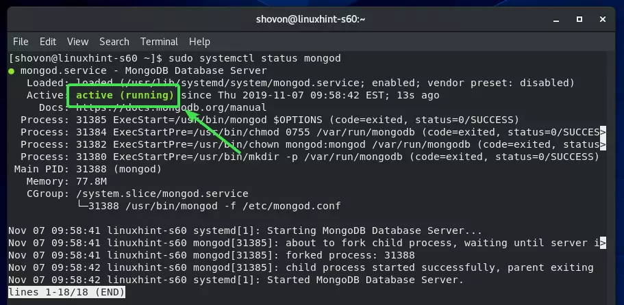 Installer MongoDB 4 på CentOS 8 9208_17