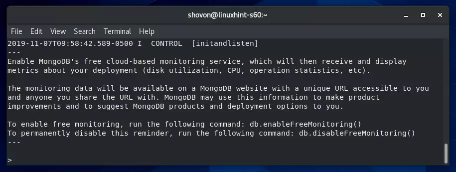 Installige MongoDB 4 operatsioonisüsteemi CentOS 8 9208_19