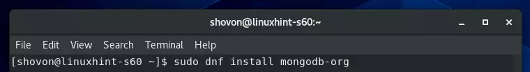 Installige MongoDB 4 operatsioonisüsteemi CentOS 8 9208_8