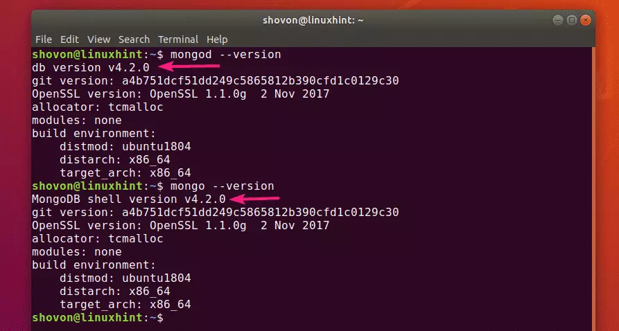 დააინსტალირეთ MongoDB 4 Ubuntu 18.04 LTS-ზე 9209_10
