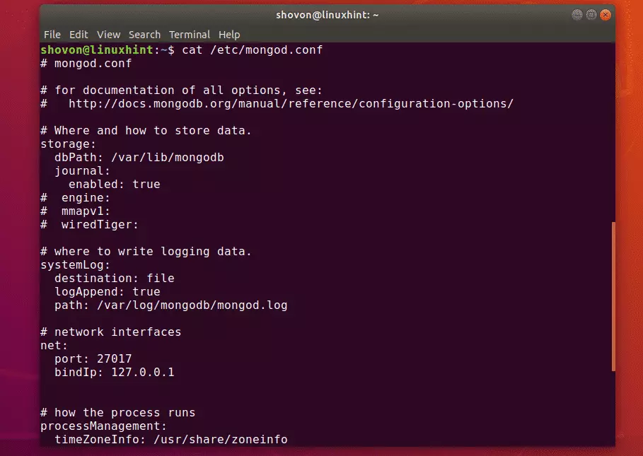 დააინსტალირეთ MongoDB 4 Ubuntu 18.04 LTS-ზე 9209_17
