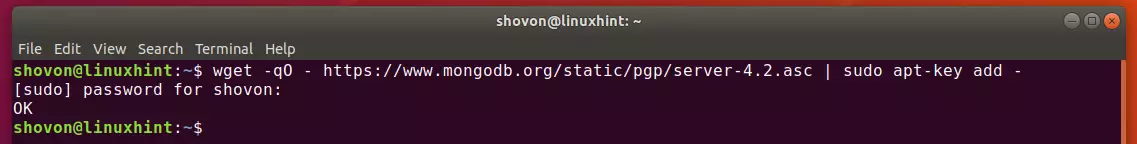 დააინსტალირეთ MongoDB 4 Ubuntu 18.04 LTS-ზე 9209_2