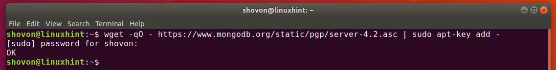 ഉബുണ്ടു 18.04 LTS-ൽ MongoDB 4 ഇൻസ്റ്റാൾ ചെയ്യുക 9209_2