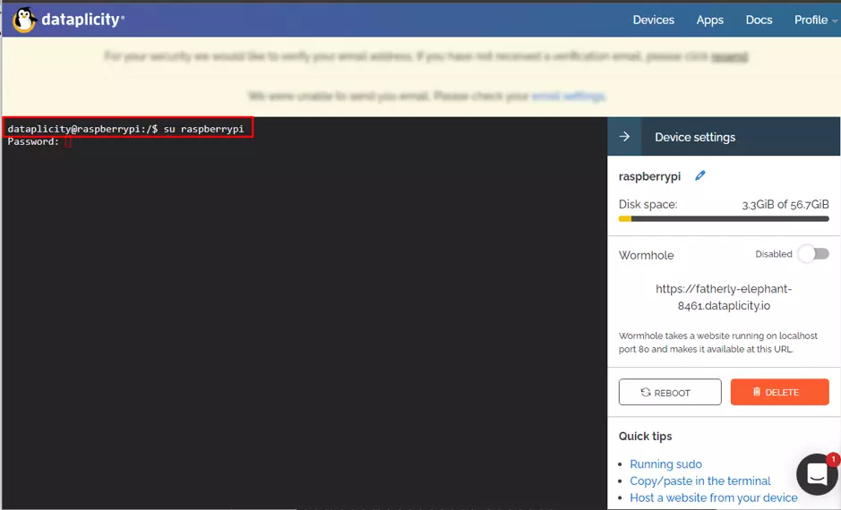 Kumpletong Gabay sa Pag-access sa Raspberry Pi nang Malayo Gamit ang Dataplicity 9227_8