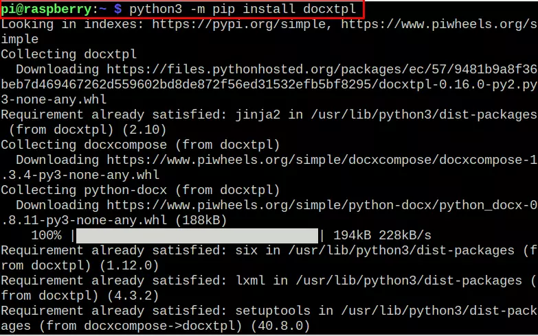 Hoe kinne jo dokuminten beheare mei Python-docs Library op Raspberry Pi 9230_4