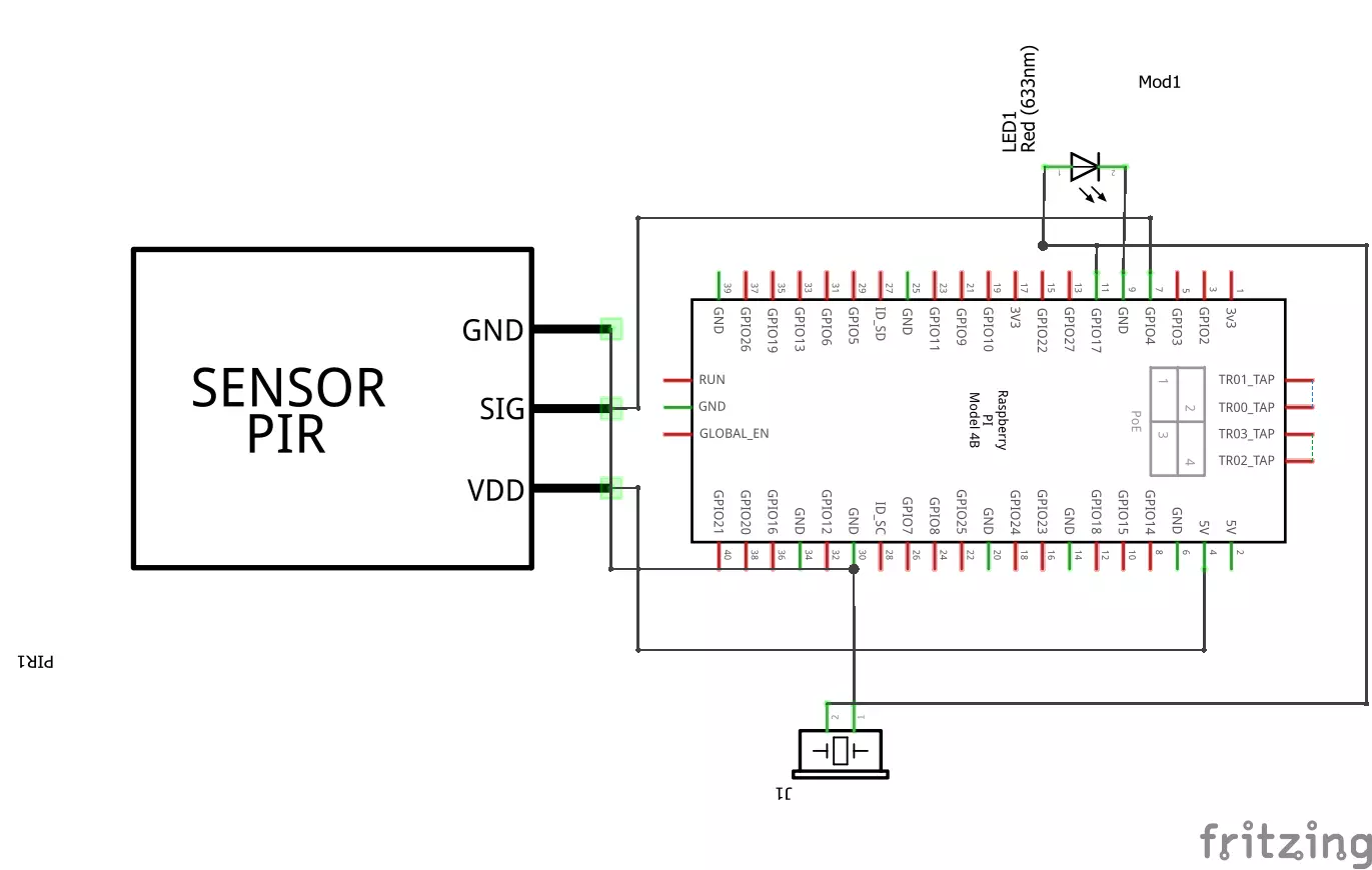 Raspberry Pi 4 کے ساتھ گھسنے والا الارم سسٹم کیسے بنایا جائے۔ 9265_2