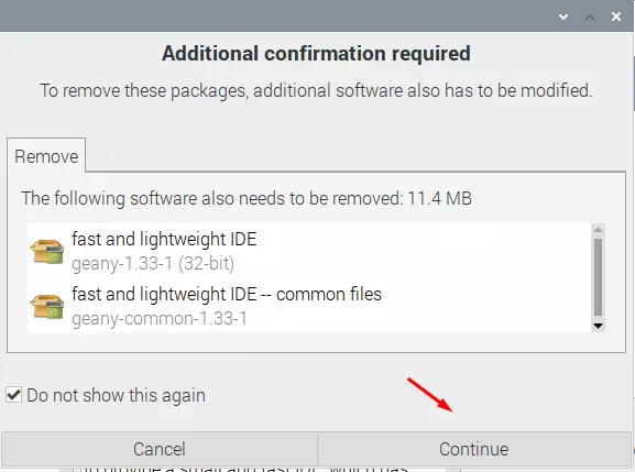 Kako deinstalirati softver sa Raspberry Pi operativnog sistema 9273_7