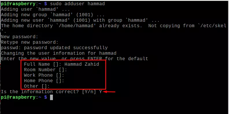 Giunsa pagdugang ug pagbalhin ang mga tiggamit sa operating system sa Raspberry Pi 9278_2