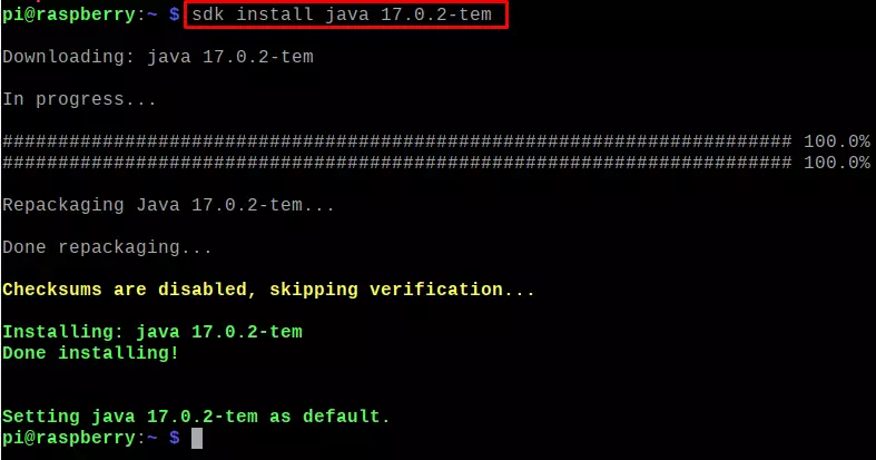 Як усталяваць Java Development Kit або JDK на Raspberry Pi 9286_11
